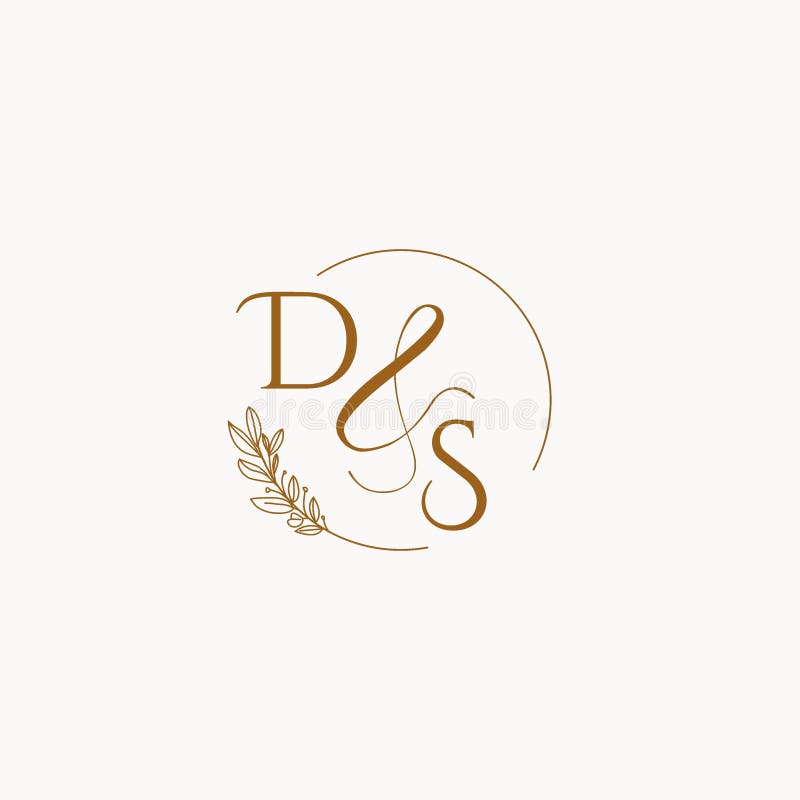 DS Initial Wedding Monogram Logo Stock Vector - Illustration of cute ...