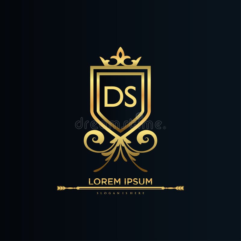 DS Letter Initial with Royal Template.elegant with Crown Logo Vector ...