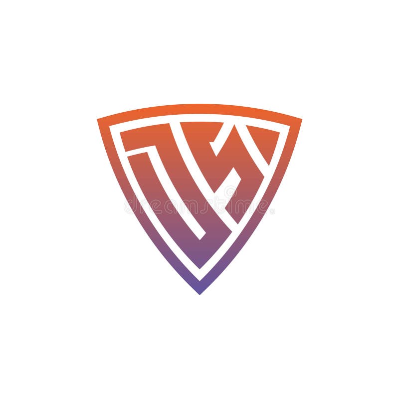 DS Logo Shield Monogram Gradient Style Design Stock Vector ...