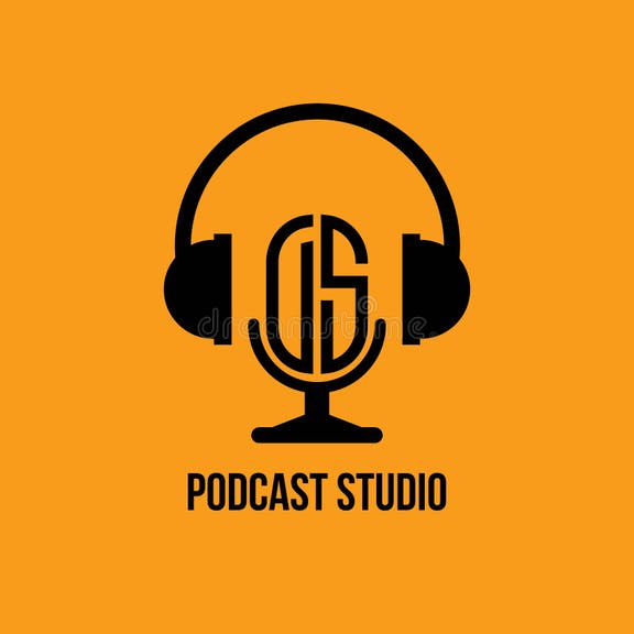 DS Monogram Headphone and Microphone Style Stock Vector - Illustration ...