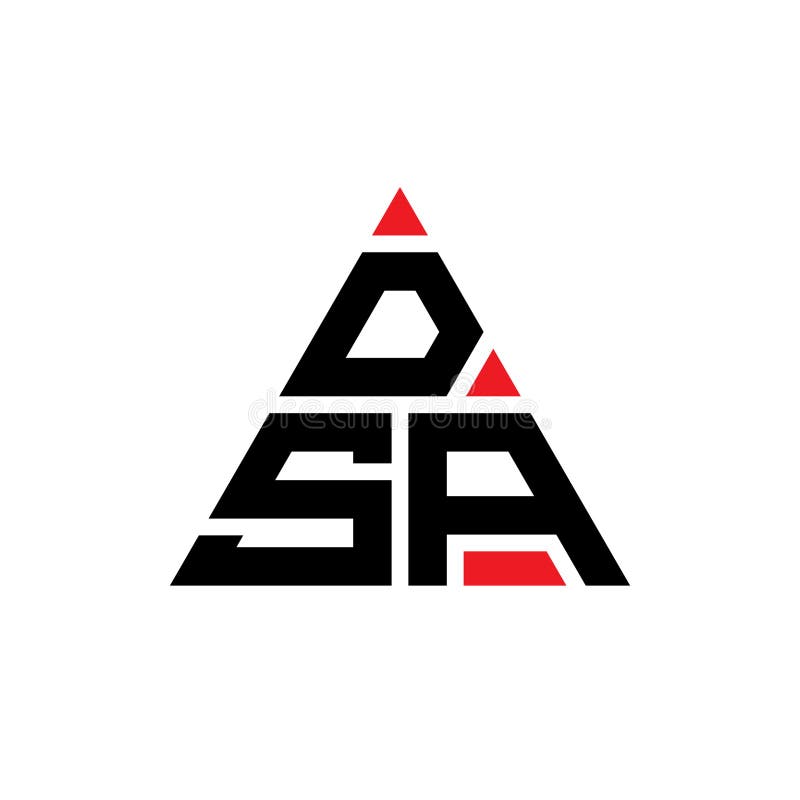 DSA Triangle Letter Logo Design with Triangle Shape. DSA Triangle Logo ...