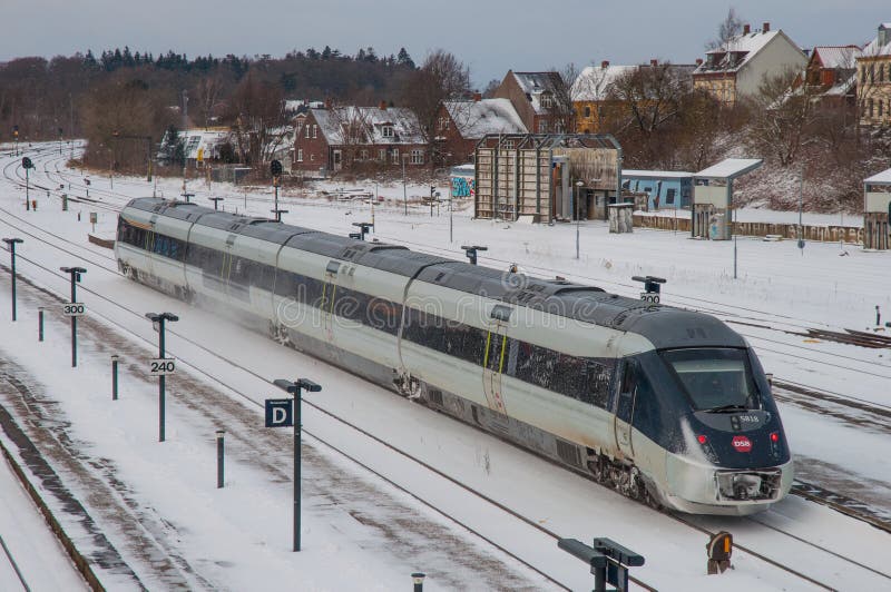 DSB IC4 Train at Naestved Train Station in Denmark Editorial Stock ...