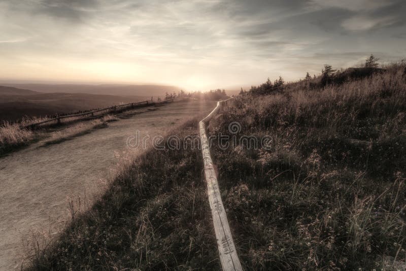 Path into the Light. Spiritual Landscape Background. Stock Photo ...