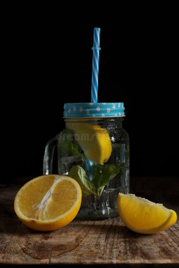 A glass mug of Mojito stock image. Image of objects - 236678477