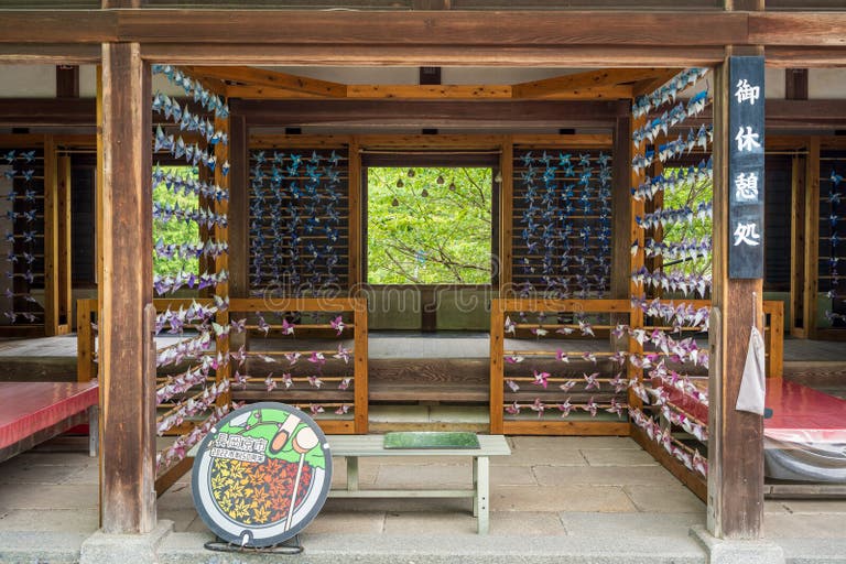 Colorful Japanese Paper Pinwheels (Kamifusha) Decorating the Rest Area ...