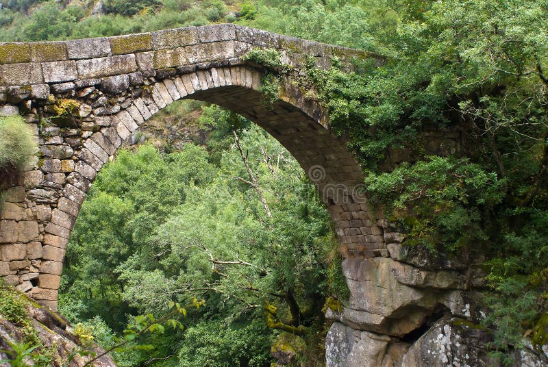 A Very Well Preserved Roman-style Arch Bridge Over a River. Stock Photo ...