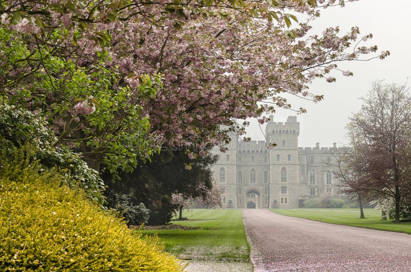 DSC8150 Windsor Castle in Spring Colors Stock Photo - Image of alley ...