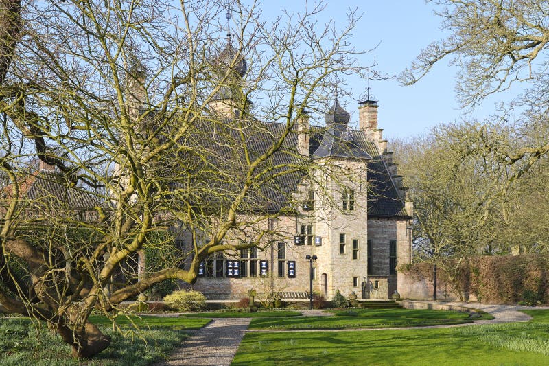 View of the Poptaslot in Marsum Friesland the Netherlands in Spring ...