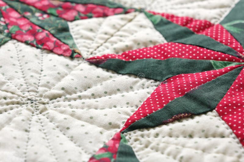 Closeup Patchwork or Quilt with Star Motifs Stock Photo - Image of hobbies, white: 318439494