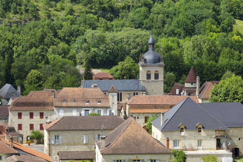 View of the Village of Cornac Lot Occitanie in Southern France Stock ...