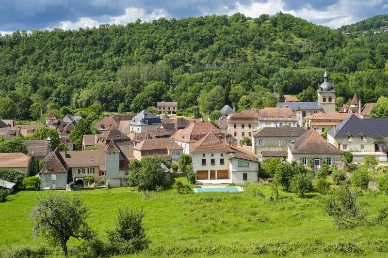 View of the Village of Cornac Lot Occitanie in Southern France Stock ...