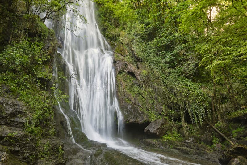 The Cascade D Autoire Waterfall in Autoire France Stock Image - Image ...