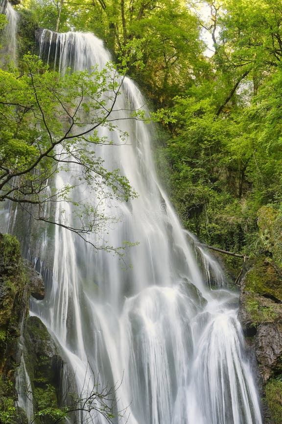 The Cascade D Autoire Waterfall in Autoire France Stock Image - Image ...