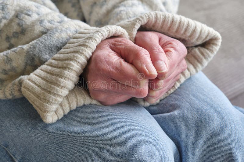 Closeup of the Red Cold Hands of a Woman in Winter Stock Image - Image ...
