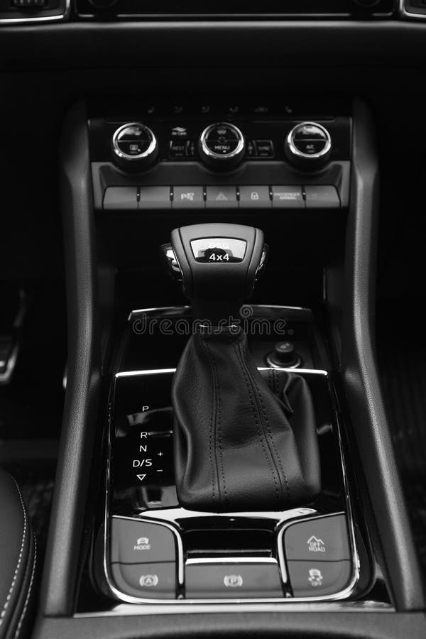 Dsg Automatic Transmission Car Interior Stock Image - Image of lever ...