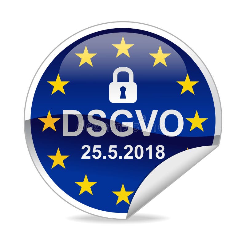 DSGVO General Data Protection Regulation Notification Icon Stock Vector ...