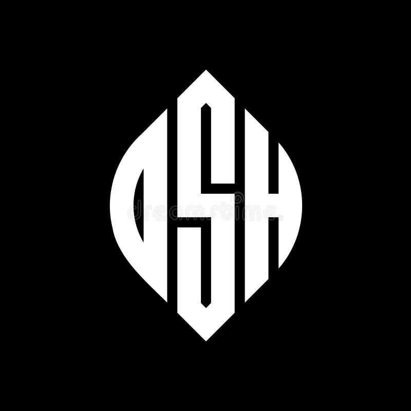 DSH Circle Letter Logo Design with Circle and Ellipse Shape. DSH ...