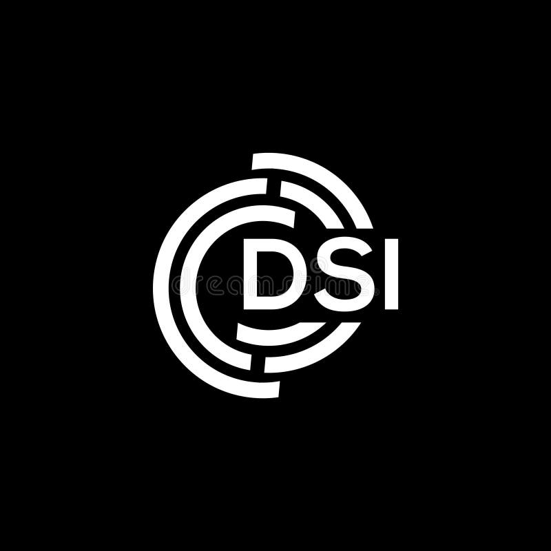 DSI Letter Logo Design on Black Background. DSI Creative Initials ...