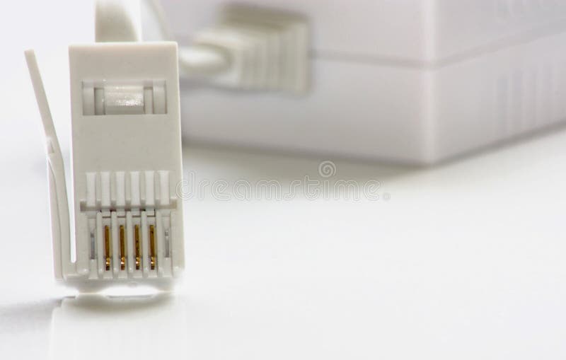 DSL Cable connector stock image. Image of home, phone - 8629303