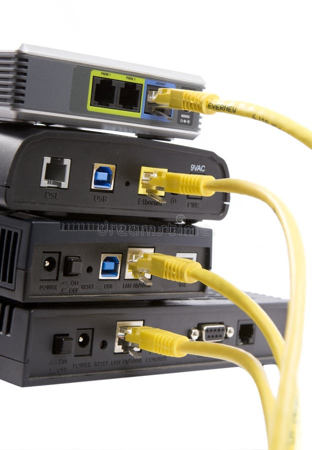 DSL modems stock image. Image of connect, group, global - 8787577
