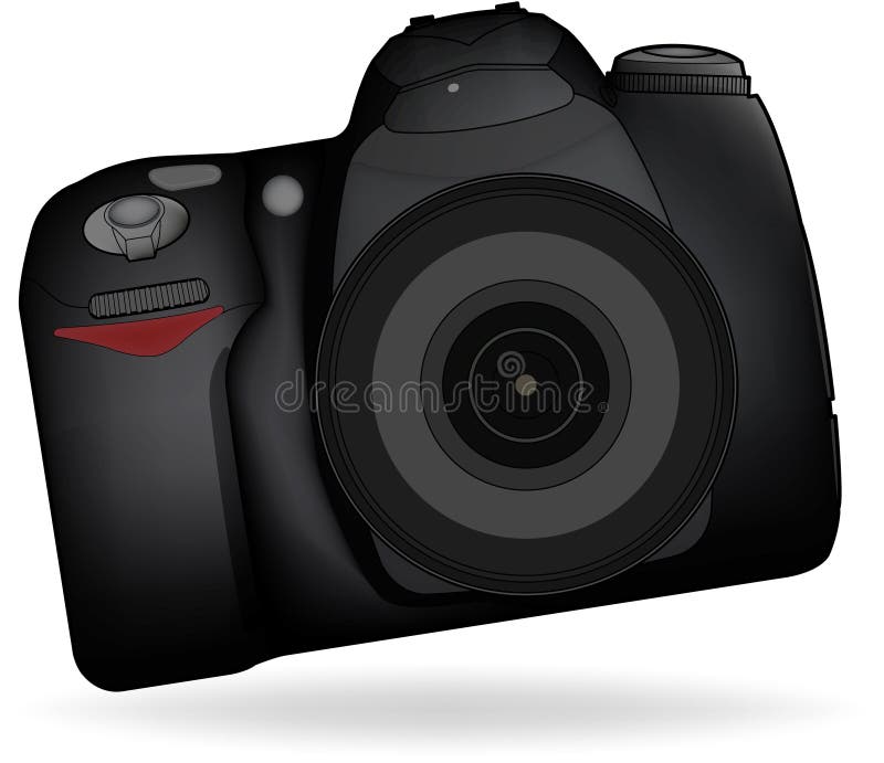 DSLR Camera Line Art stock vector. Illustration of perfect - 63807691