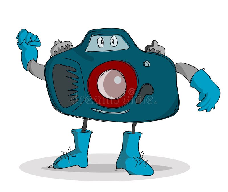 DSLR Camera Character Design Stock Illustration - Illustration of ...