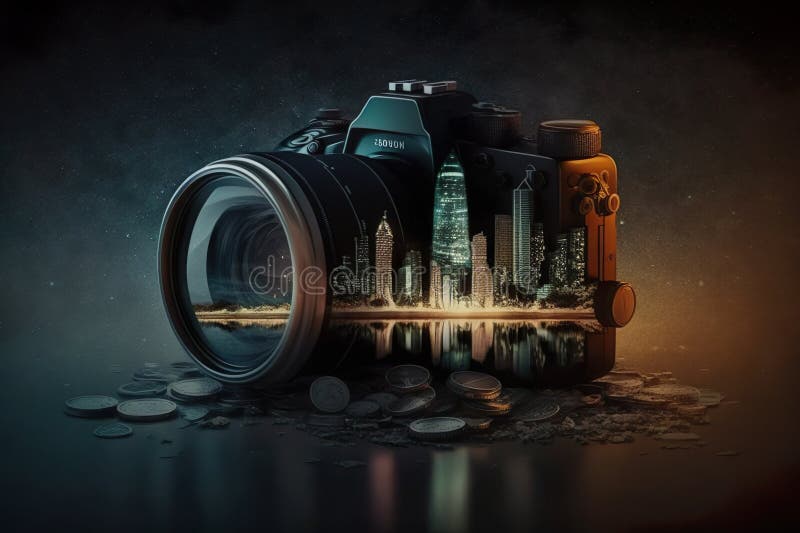 DSLR Camera 3d Illustration Created by Generative AI Stock Illustration ...