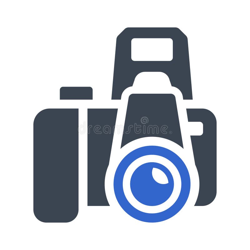 DSLR camera Icon stock vector. Illustration of shutter - 317373993