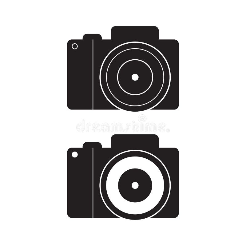 DSLR Camera Icon Vector Illustration. Flat Sign Isolated on White ...
