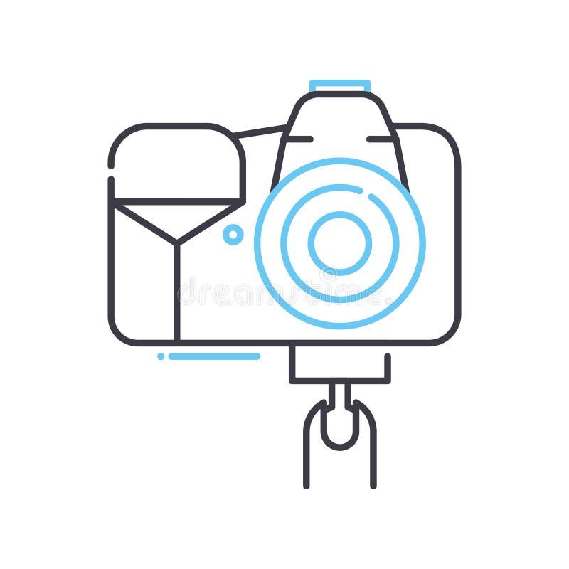 Dslr Camera Line Icon, Outline Symbol, Vector Illustration, Concept ...