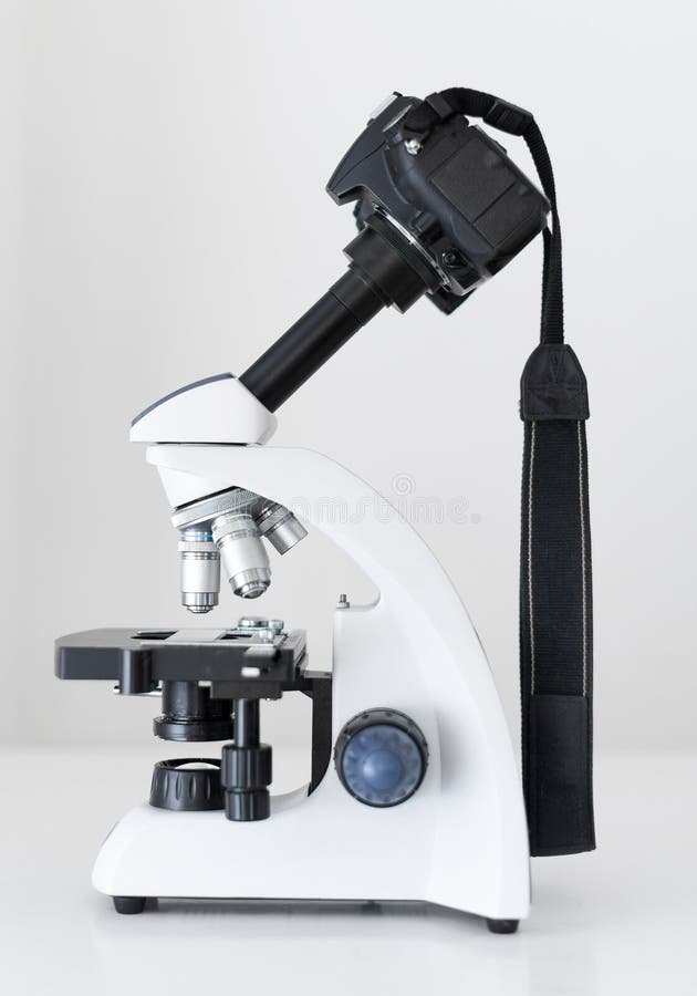 DSLR Camera with Microscope. Stock Photo - Image of optical, diagnostic ...