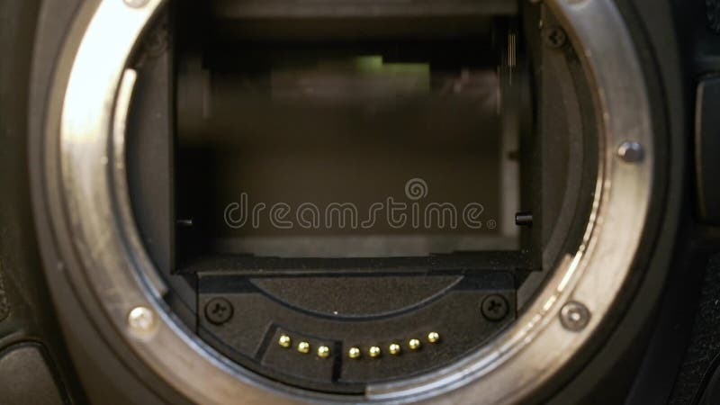 Camera Mirror, Shutter and Full Frame Sensor Stock Video - Video of ...