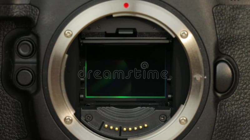 Camera Mirror, Shutter and Full Frame Sensor Stock Video - Video of ...