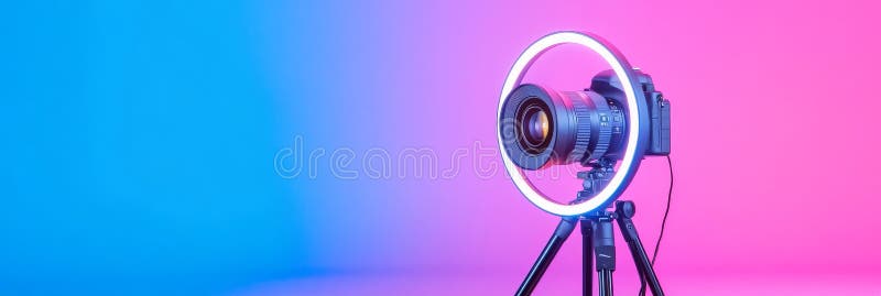 DSLR Camera with Ring Light Setup Professional Photography Setup ...