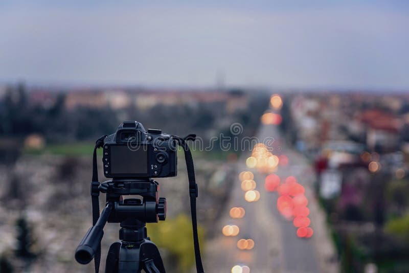 DSLR Camera Taking Photos of the City Stock Photo - Image of natural ...