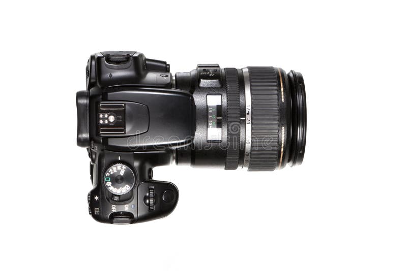 DSLR Camera - front view stock photo. Image of focus - 16568196