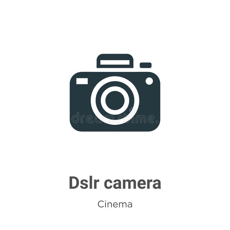 Dslr Camera Vector Icon On White Background. Flat Vector Dslr Camera ...