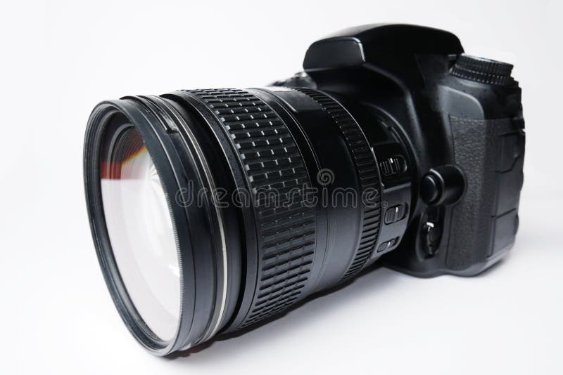Dslr Camera on White Background Stock Photo - Image of photographer ...