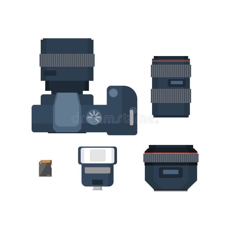 DSLR Digital Camera and Accessories. Camera Lenses, Flash and Memory ...