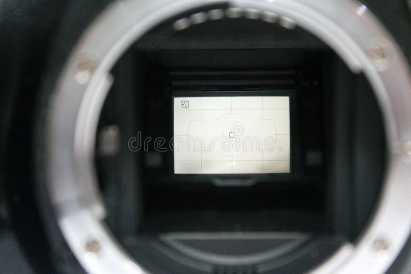 Dslr Digital Camera without Body Cap Showing the Mirror and Camera ...