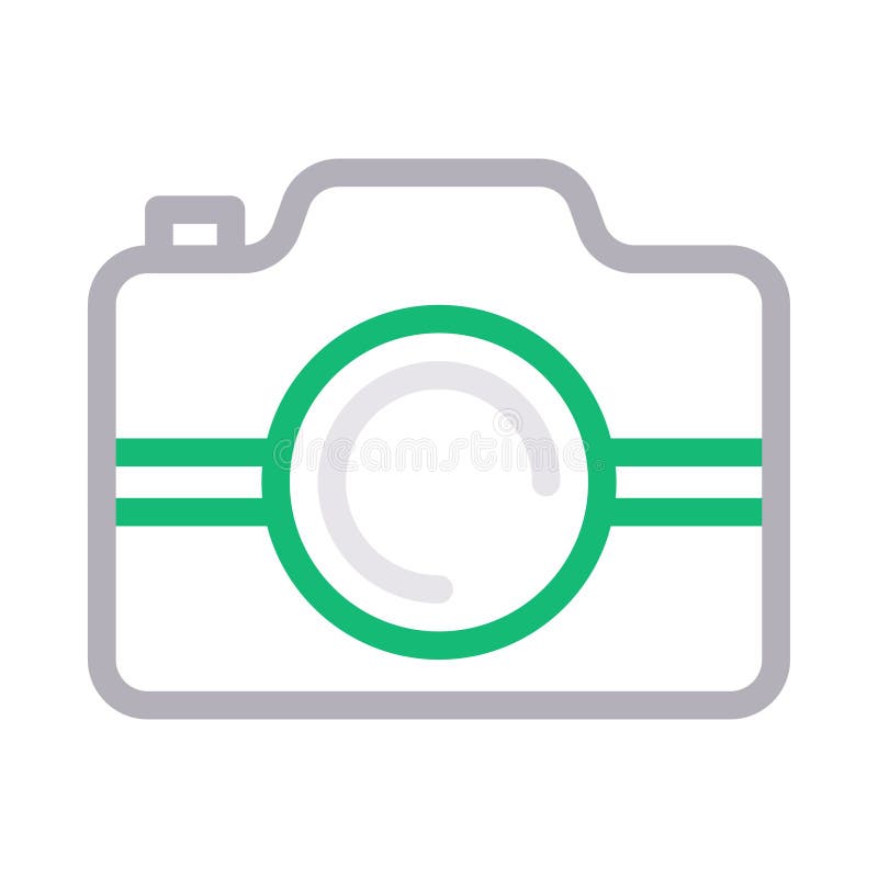 DSLR Vector Color Line Icon Stock Vector - Illustration of dslr ...