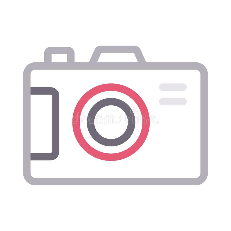 DSLR Vector Color Line Icon Stock Vector - Illustration of photographic ...