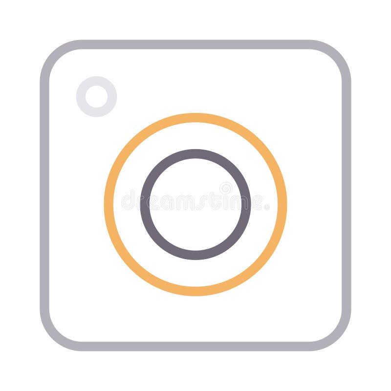 DSLR Vector Color Line Icon Stock Illustration - Illustration of flash ...