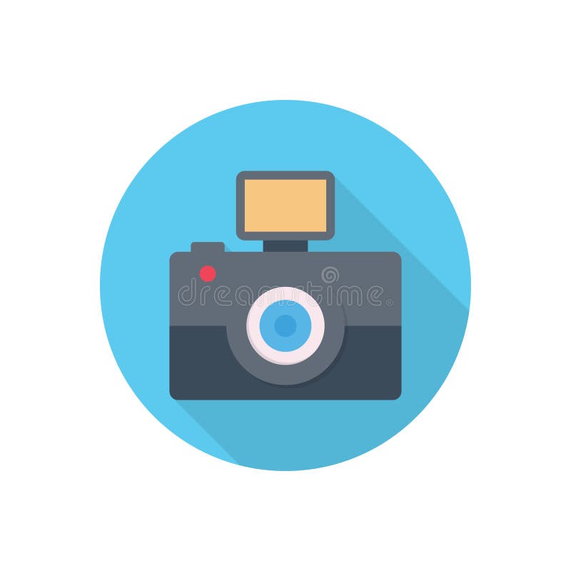 DSLR Vector Flat Color Icon Stock Vector - Illustration of dslr, love ...