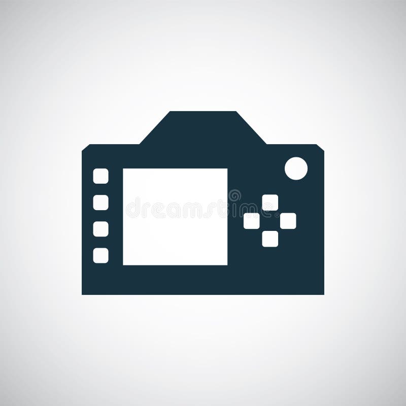Dslr Len Icon, Black Vector Sign with Editable Strokes, Concept ...