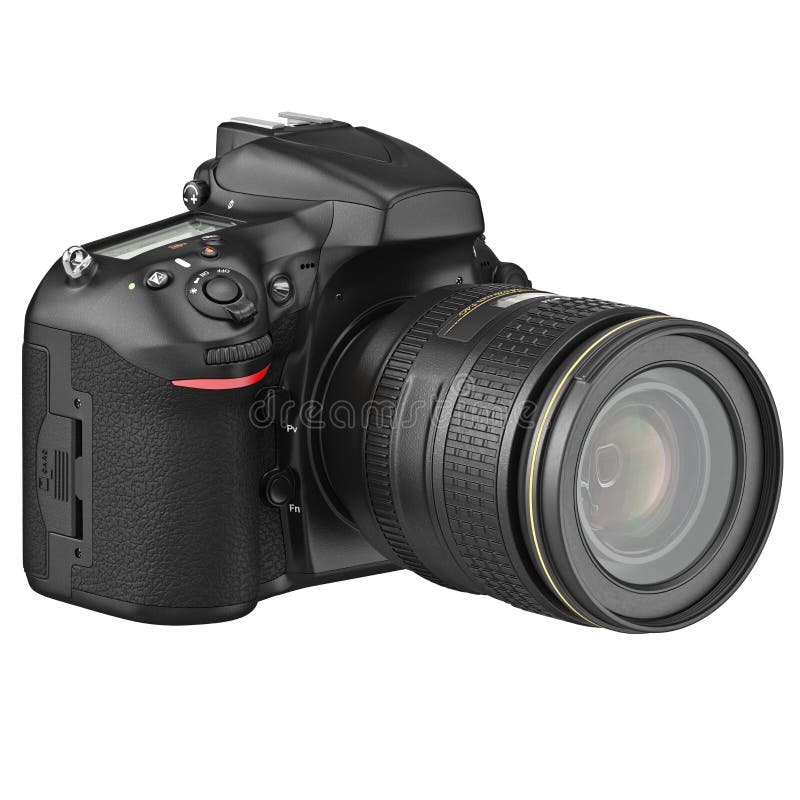 DSLR photo camera stock illustration. Illustration of buttons - 72607624