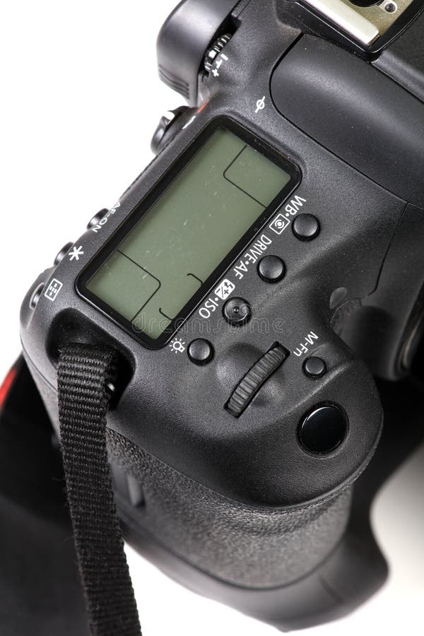 Dslr top screen stock photo. Image of black, white, advanced - 63830296