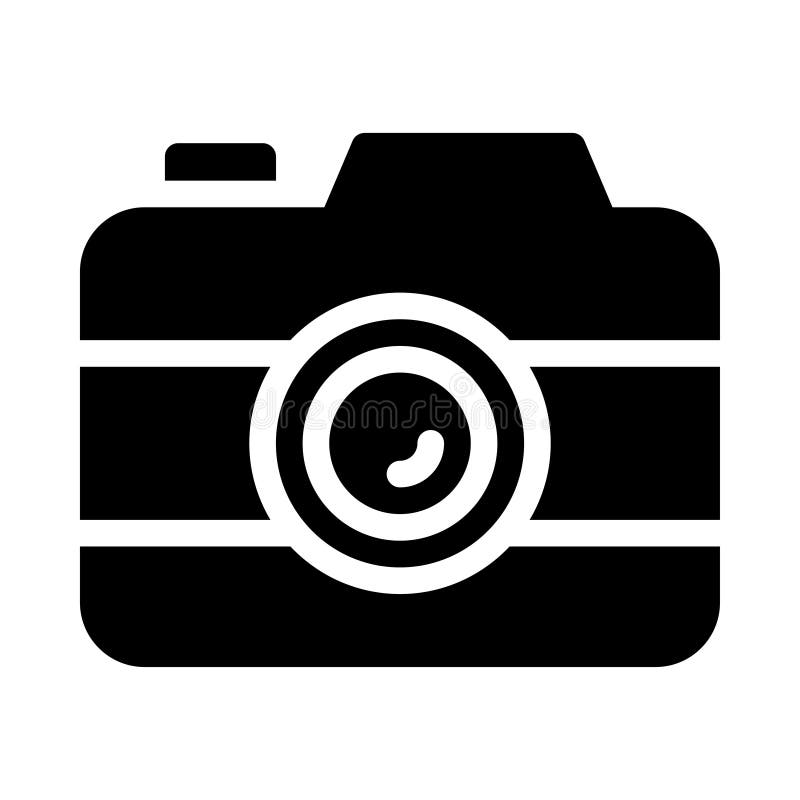 DSLR Vector Glyph Flat Icon Stock Vector - Illustration of optical ...