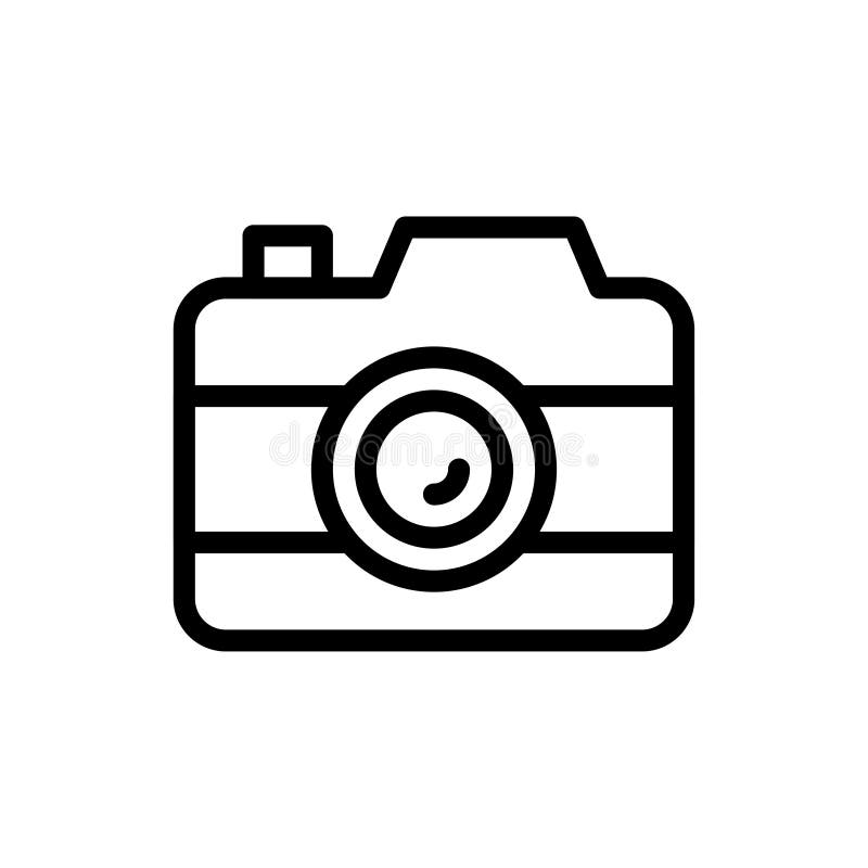 DSLR vector thin line icon stock vector. Illustration of desktop ...