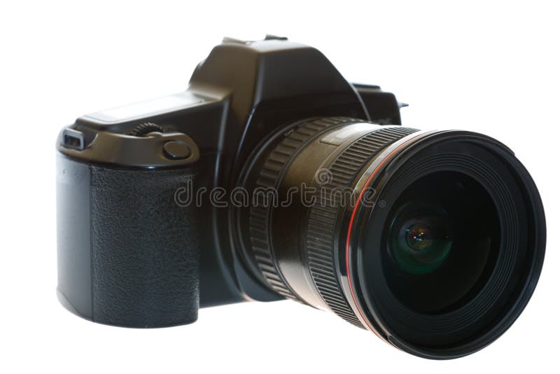 DSLR Camera - front view stock photo. Image of focus - 16568196